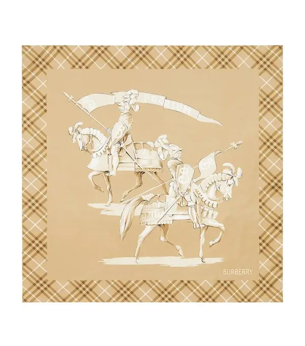 Burberry Silk Archive Ekd Scarf - Neutral
