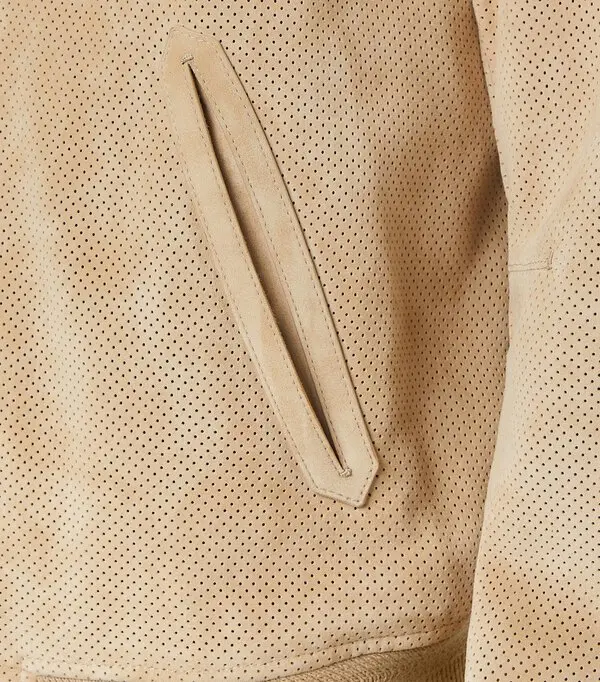TOM FORD Leather Bomber Jacket - Green