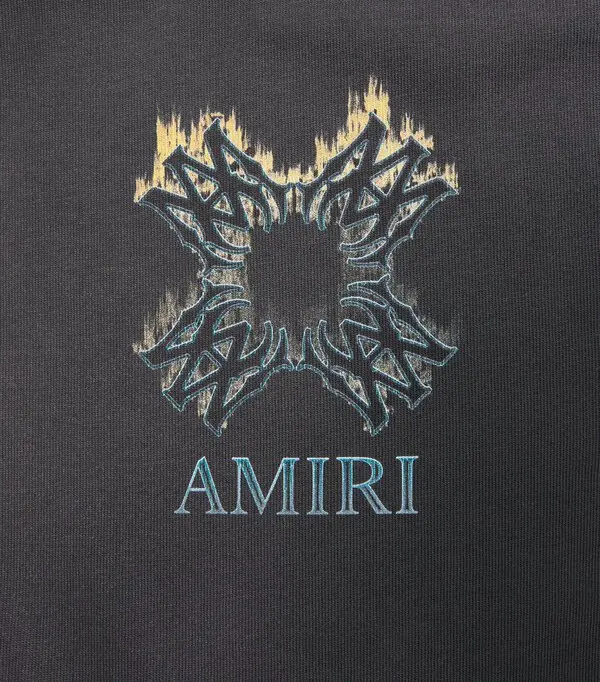 Amiri Cotton Ma Quad Flames Oversized T-shirt