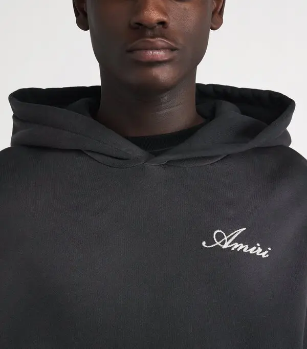 Amiri Cotton Bones Oversized Hoodie - Black