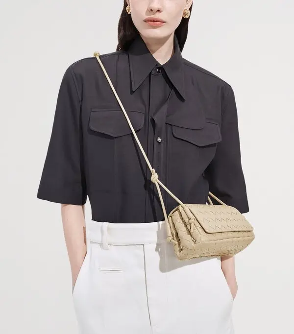 Bottega Veneta Leather Notturno Pouch - Neutral