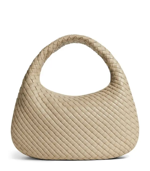 Bottega Veneta Intrecciato Lambskin Veneta Shoulder Bag - Neutral