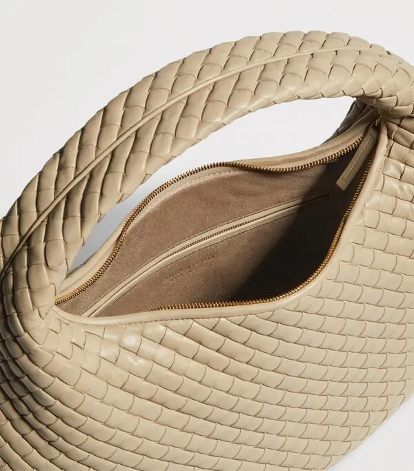 Bottega Veneta Intrecciato Lambskin Veneta Shoulder Bag - Neutral