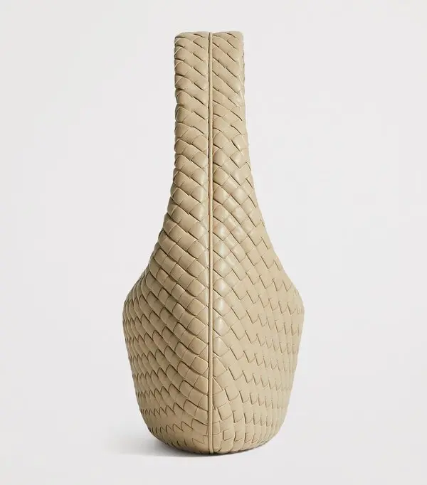 Bottega Veneta Intrecciato Lambskin Veneta Shoulder Bag - Neutral