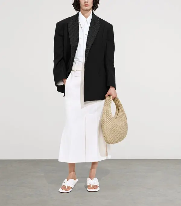 Bottega Veneta Intrecciato Lambskin Veneta Shoulder Bag - Neutral