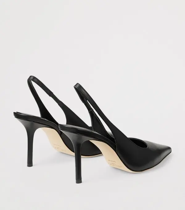 JIMMY CHOO Love 85 Leather Slingback Pumps - Black