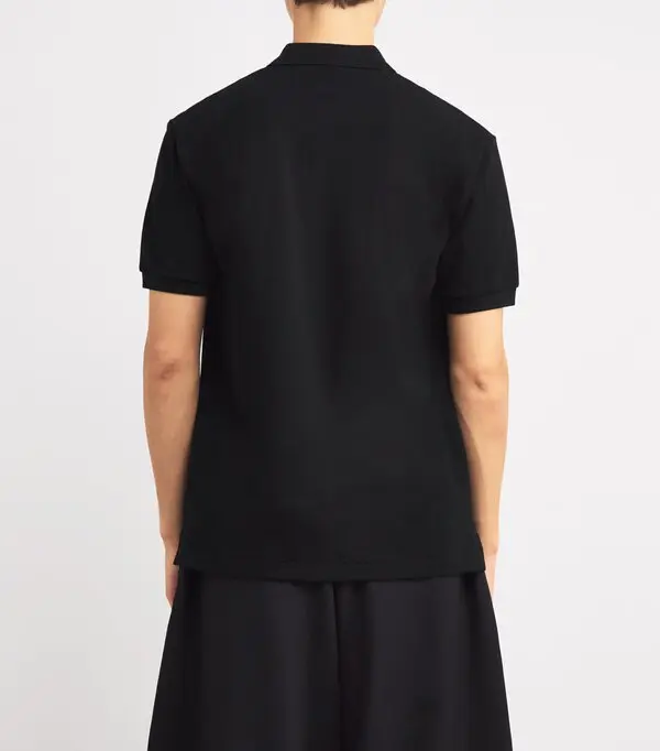 Play Comme Des Garcon Heart Logo Polo Shirt - Black