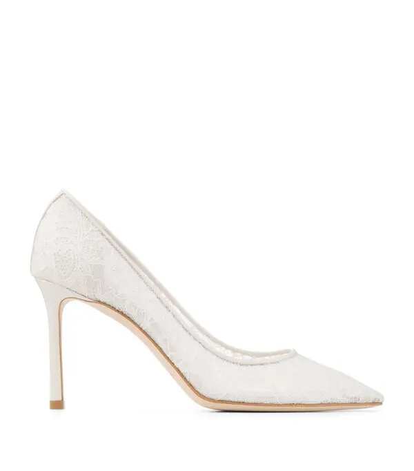 JIMMY CHOO Romy 85 Lace Pumps - Ivory
