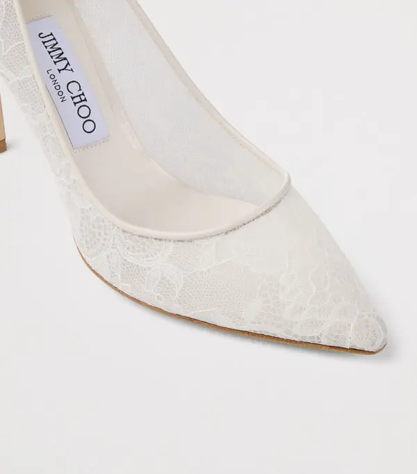 JIMMY CHOO Romy 85 Lace Pumps - Ivory