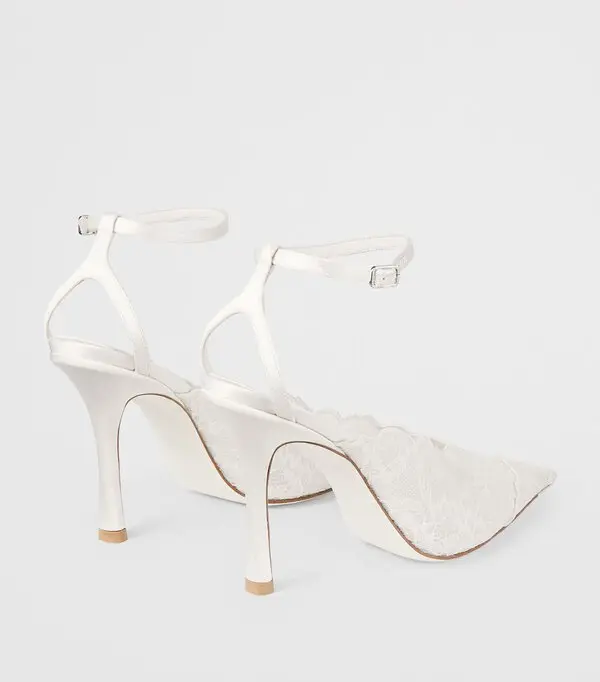 JIMMY CHOO Faiz 100 Lace Heeled Pumps - Ivory