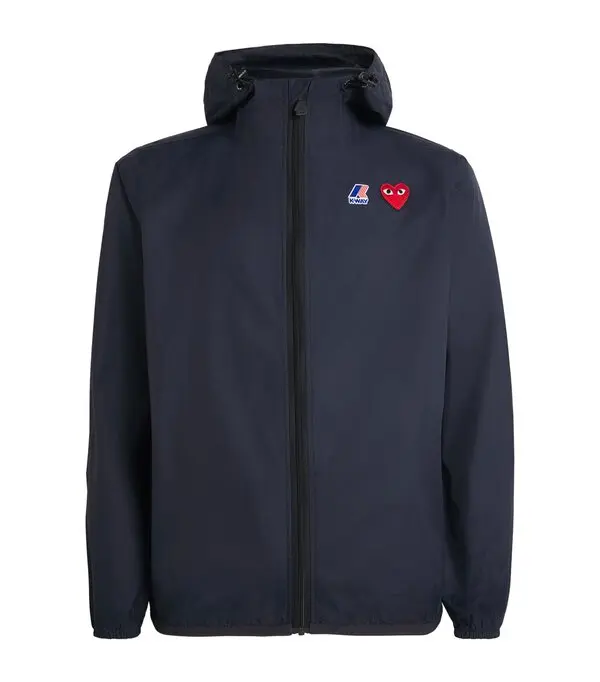 Play Comme Des Garcon X K-way Water-resistant Jacket - Navy
