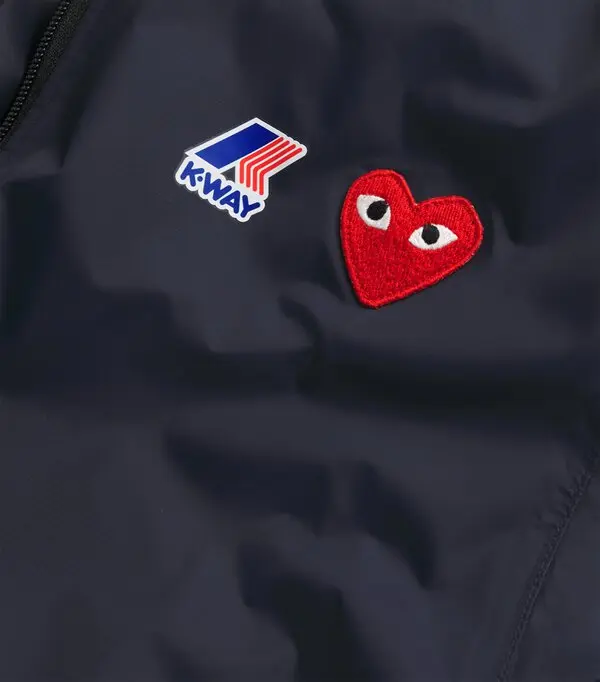 Play Comme Des Garcon X K-way Water-resistant Jacket - Navy
