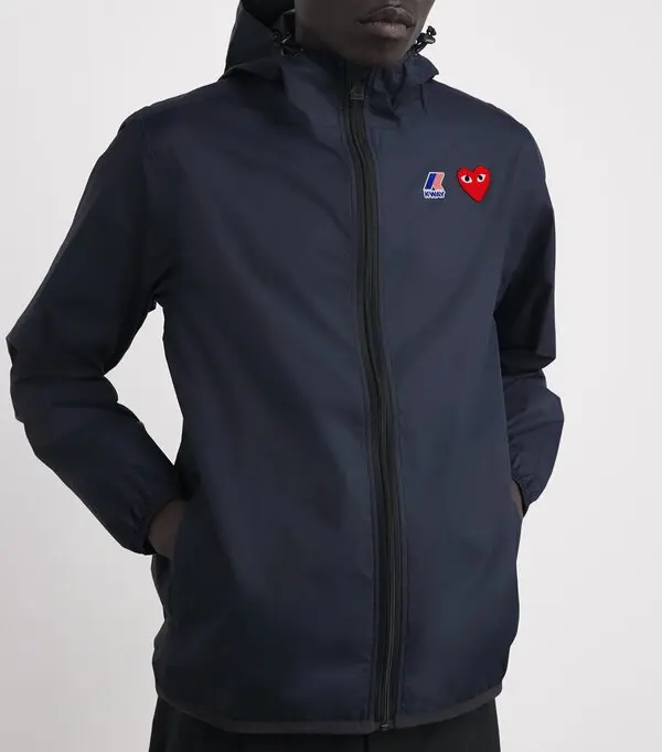 Play Comme Des Garcon X K-way Water-resistant Jacket - Navy
