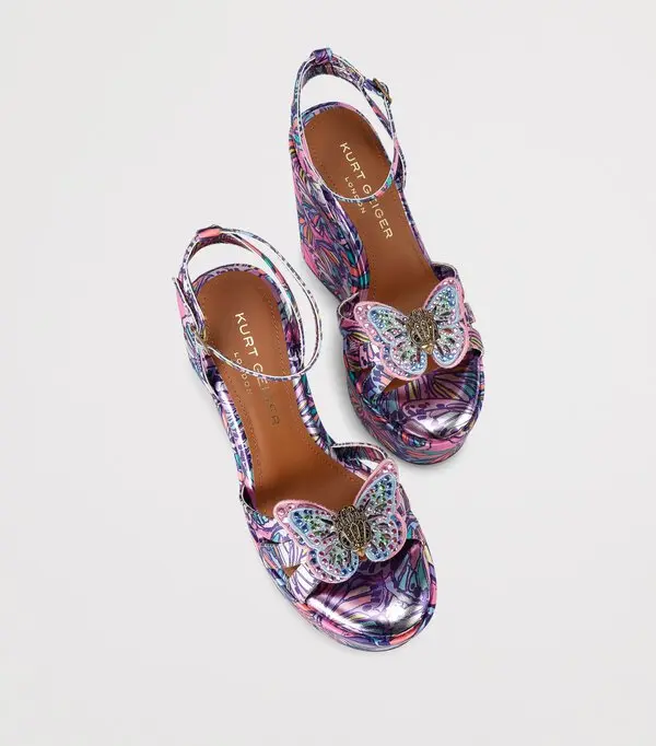 Kurt Geiger Butterfly Wedge Sandals - Purple