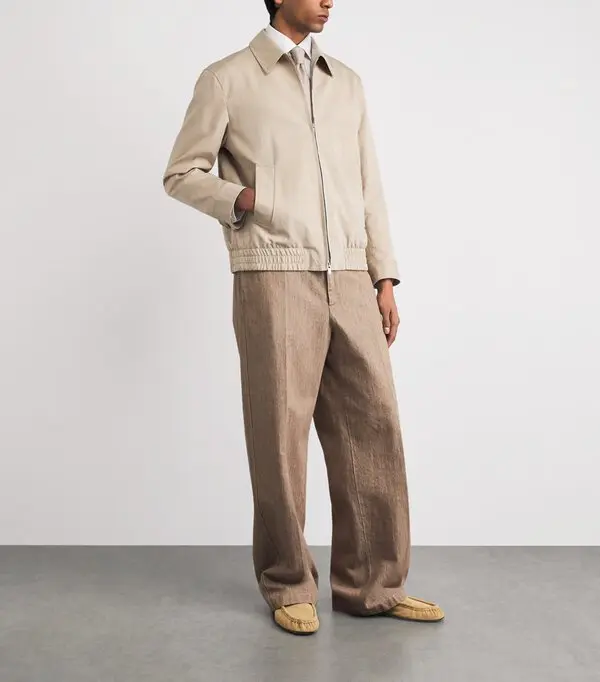 LARDINI Cotton-silk Bomber Jacket