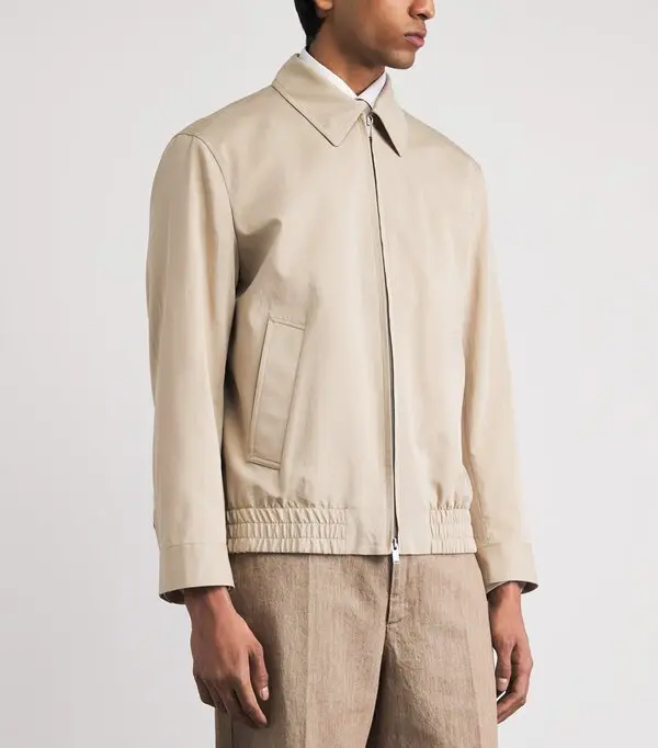 LARDINI Cotton-silk Bomber Jacket