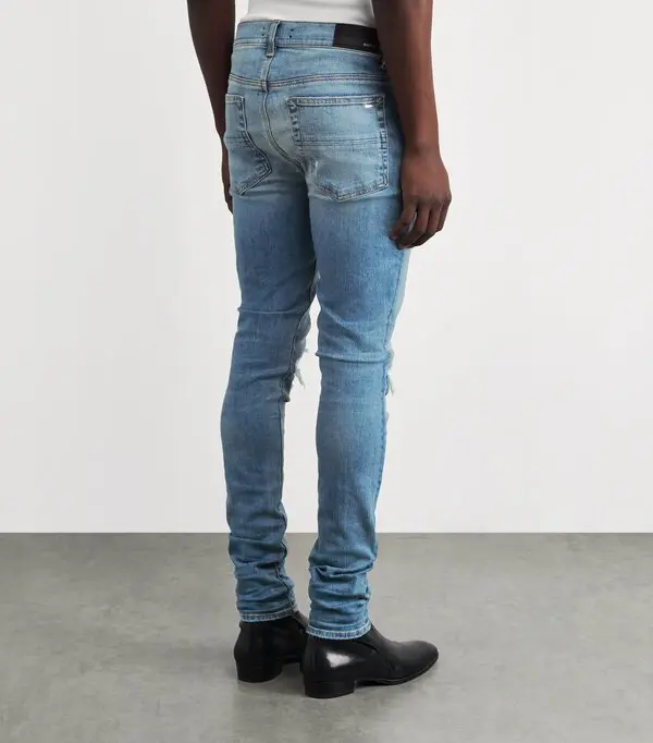 Amiri Mx1 Ripped Skinny Jeans - Blue