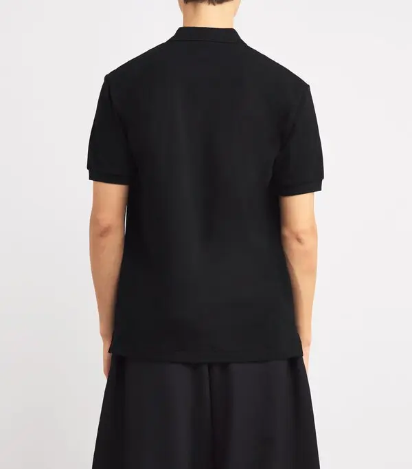 Play Comme Des Garcon Heart Logo Polo Shirt - Black
