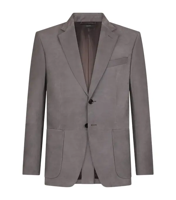 TOM FORD Suede Single-breasted Blazer