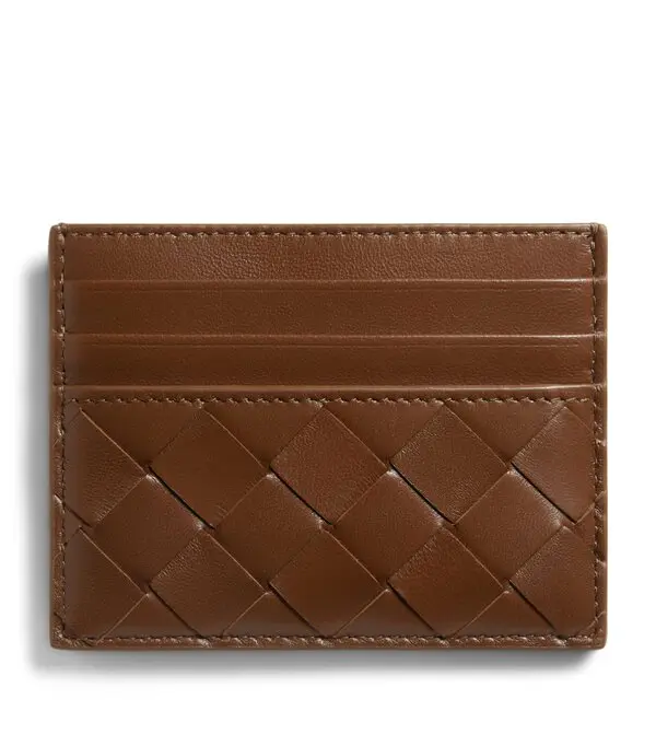 Bottega Veneta Nappa Leather Card Holder - Grey