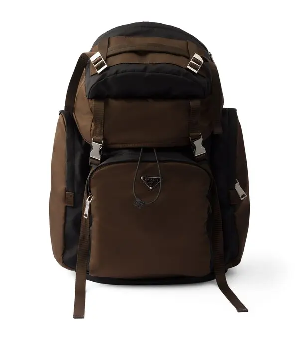 Prada Re-nylon And Saffiano Leather Backpack - Black