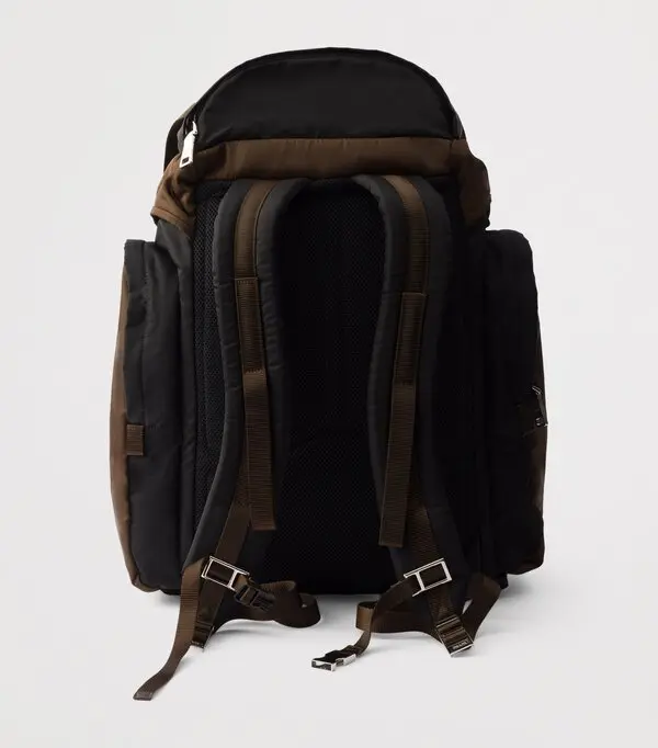 Prada Re-nylon And Saffiano Leather Backpack - Black