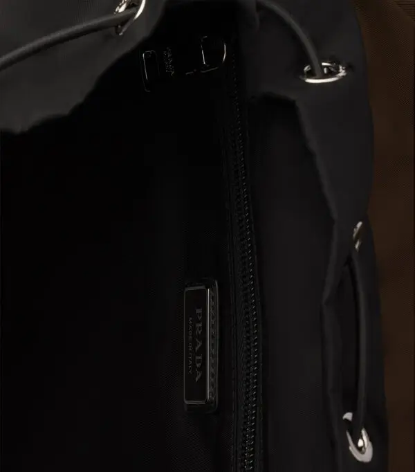 Prada Re-nylon And Saffiano Leather Backpack - Black