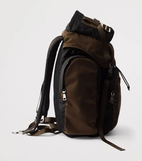 Prada Re-nylon And Saffiano Leather Backpack - Black
