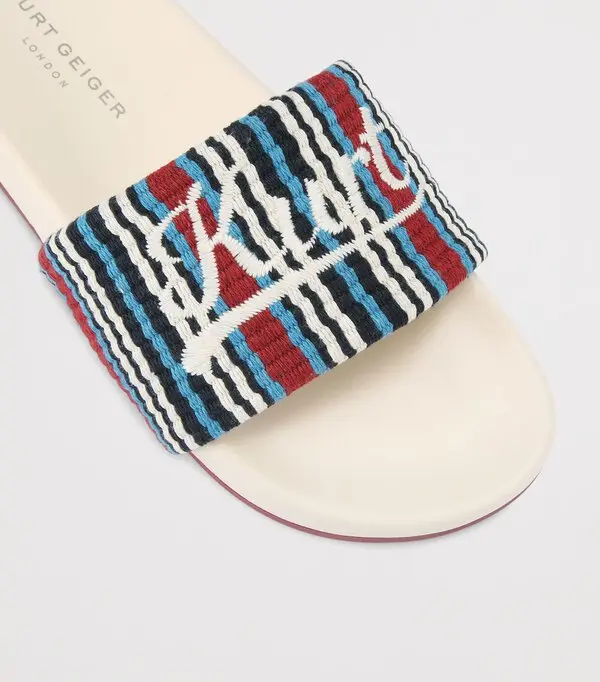 Kurt Geiger Logo Script Slides - Red