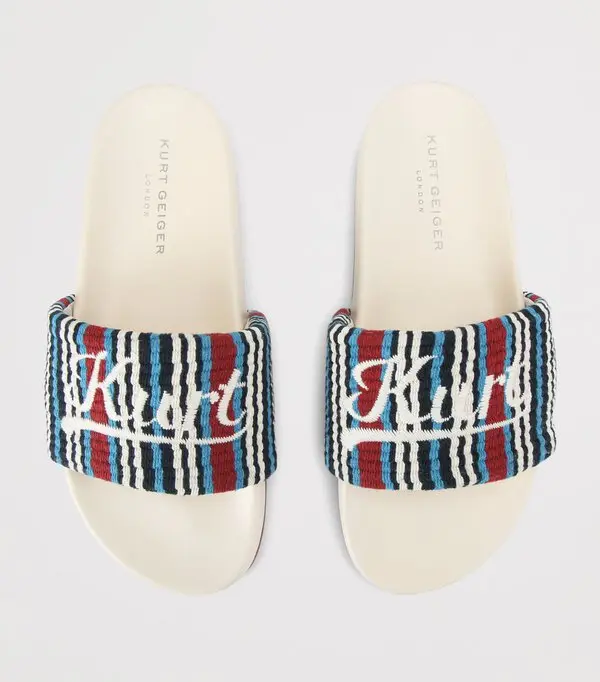Kurt Geiger Logo Script Slides - Red