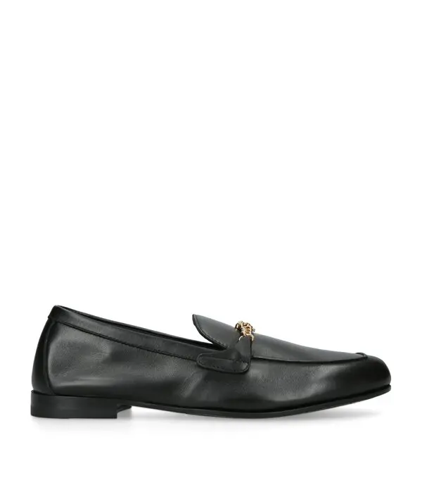 Versace Leather Medusa Chain Loafer