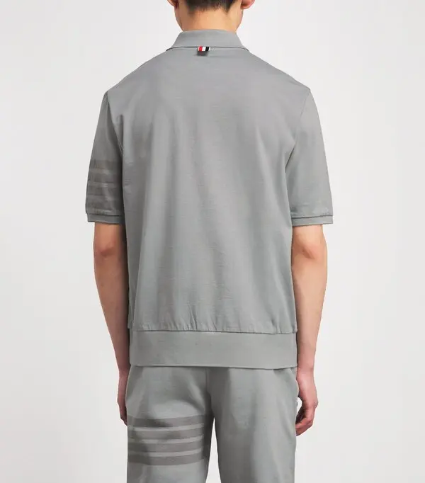 Thom Browne Cotton 4-bar Polo Shirt - Grey