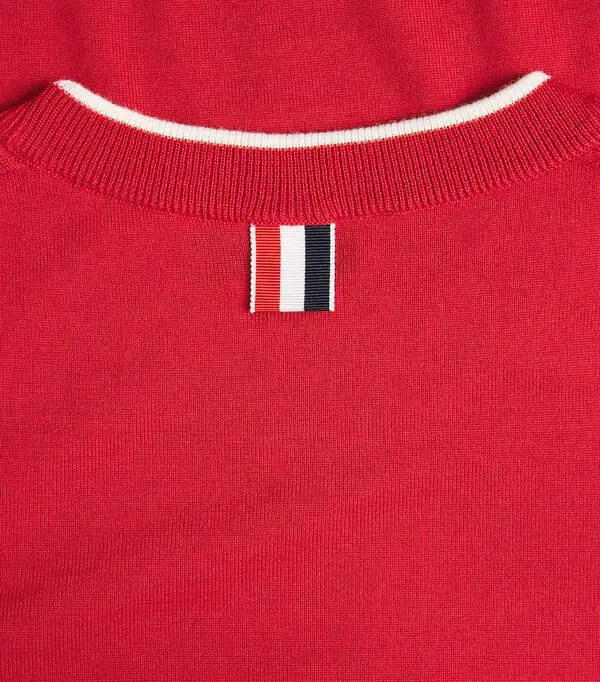 Thom Browne Wool-blend 4-bar Short-sleeve Sweater
