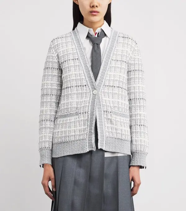 Thom Browne Tweed V-neck Cardigan