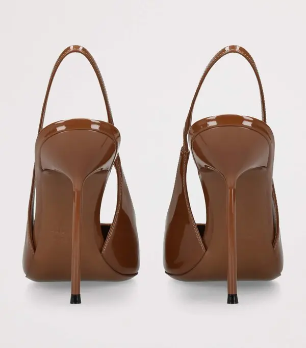 Paris Texas Patent Leather Slingback Pumps - Brown