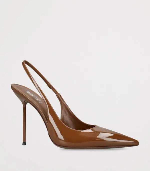 Paris Texas Patent Leather Slingback Pumps - Brown
