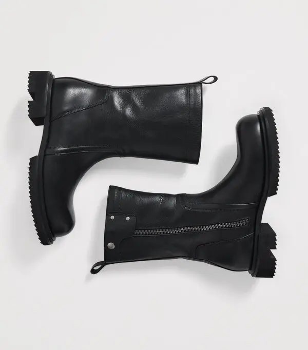 Rick Owens Leather Creeper Gabe Boots