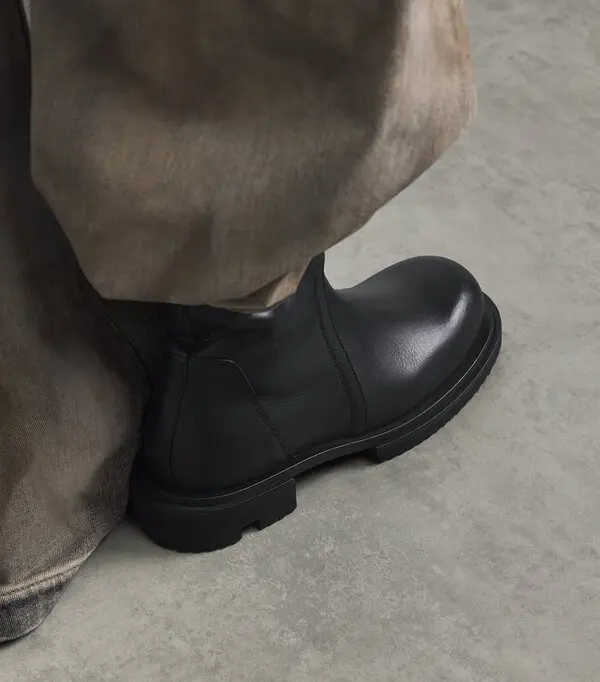 Rick Owens Leather Creeper Gabe Boots