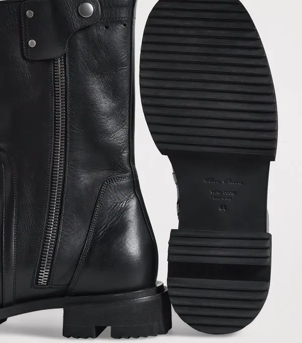Rick Owens Leather Creeper Gabe Boots