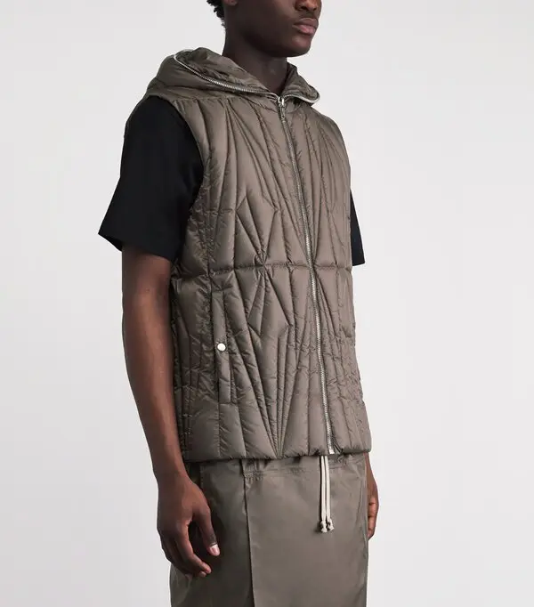 Rick Owens X Moncler Down Geocamo Gilet