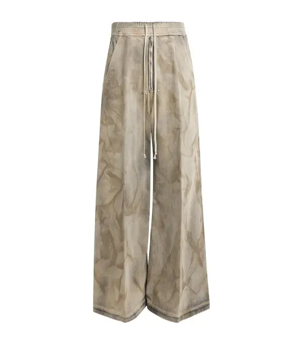 Rick Owens Denim Bela Wide-leg Trousers - Brown