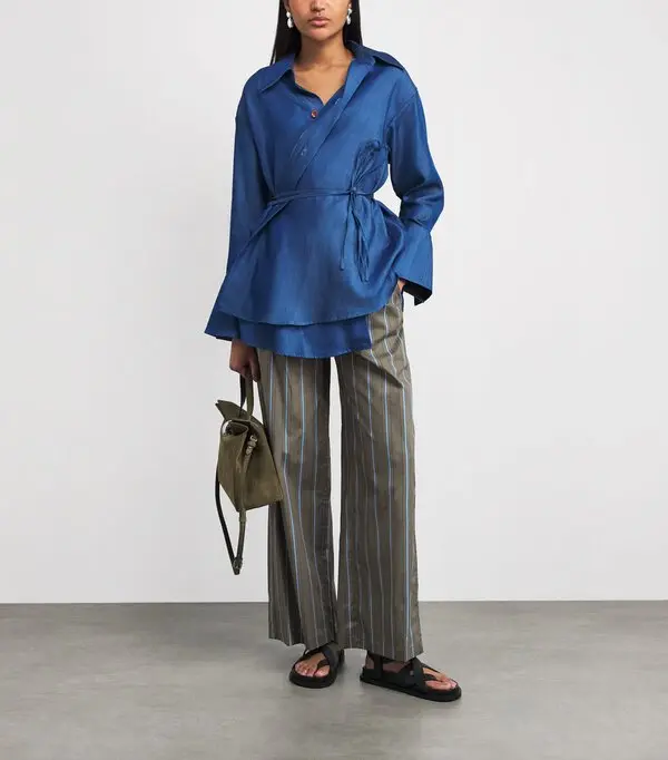 Staud Cotton-blend Stripe Mateo Trousers