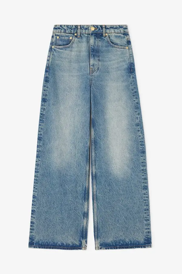 GANNI Lari Rigid Denim Jeans - Blue