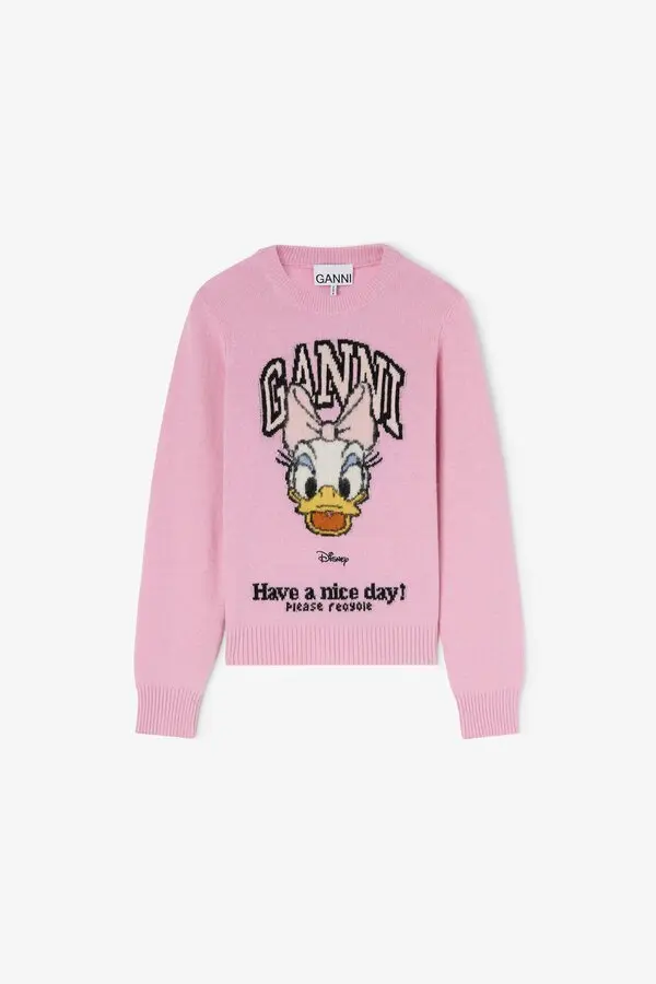 GANNI X Disney Daisy Duck Graphic Sweater - Pink
