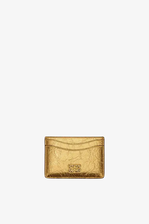 GANNI Bou Card Holder - Gold