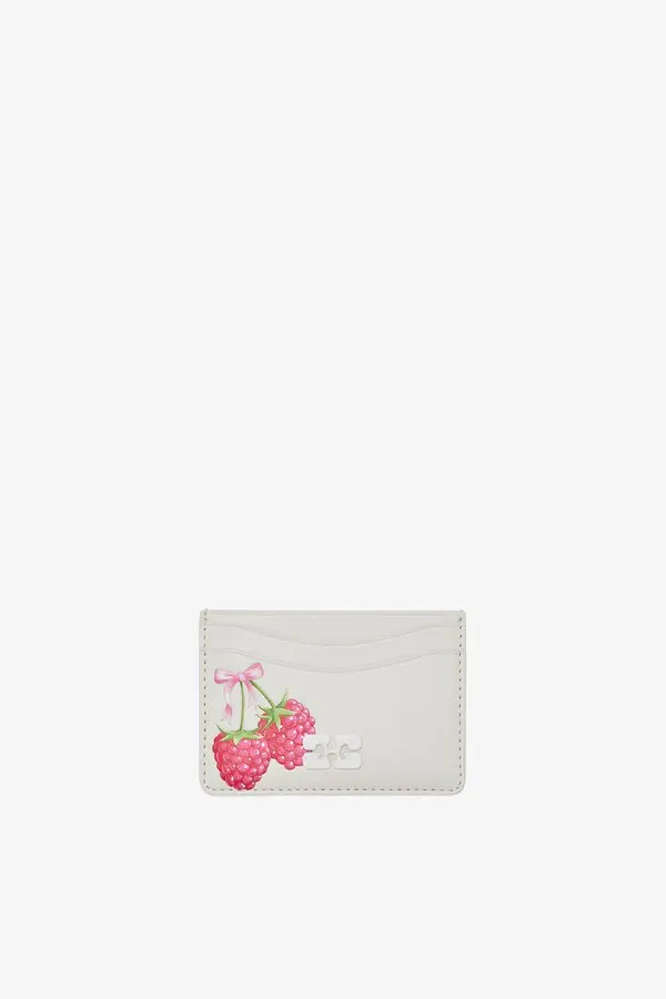 GANNI Bou Card Holder - White