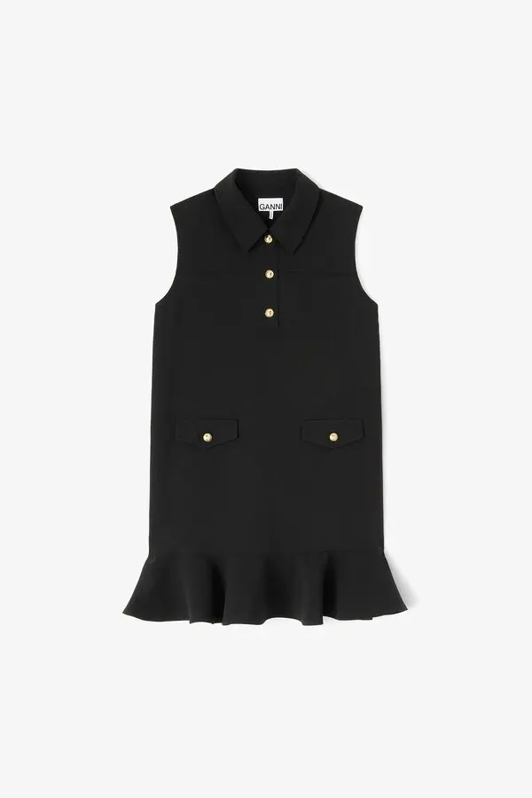 GANNI Twill Suiting Mini Dress