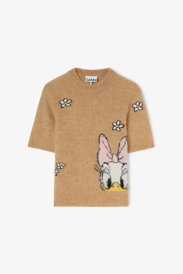 GANNI X Disney Daisy Duck Short Sleeve Sweater
