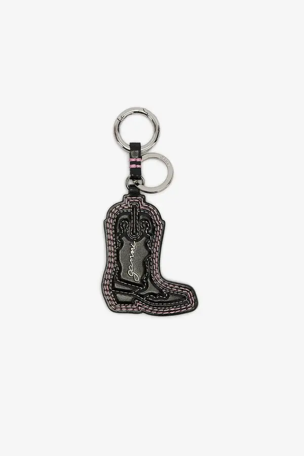 GANNI Western Boot Keyring - Pink