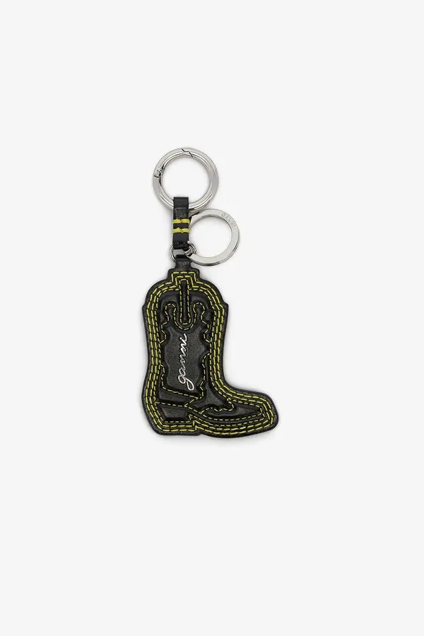 GANNI Western Boot Keyring - Yellow